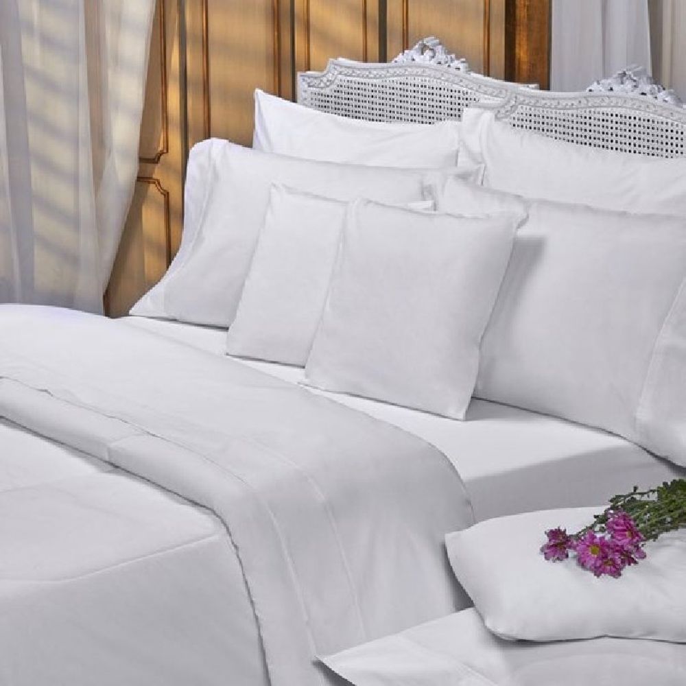 Sabana Colors 144 Hilos King White Danubio