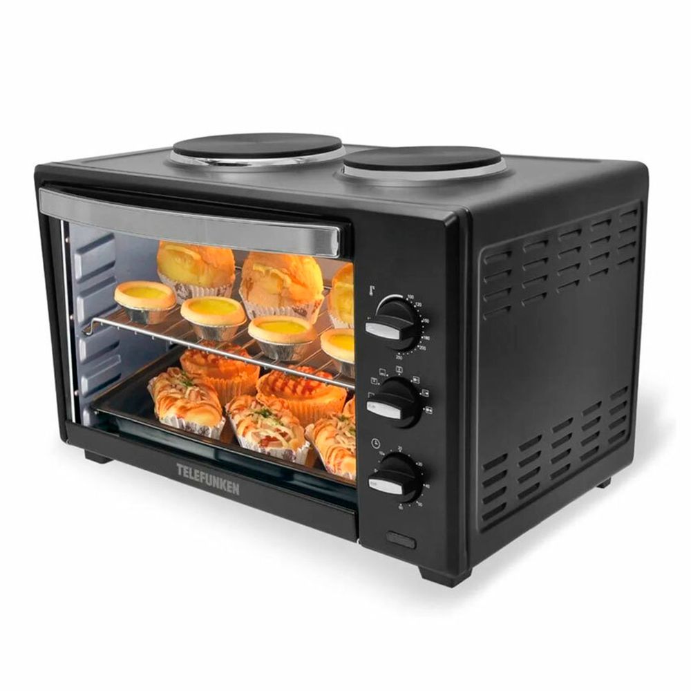 Horno Eléctrico Telefunken Tf-e562ca 2000w 56l +2 Anafes Luz