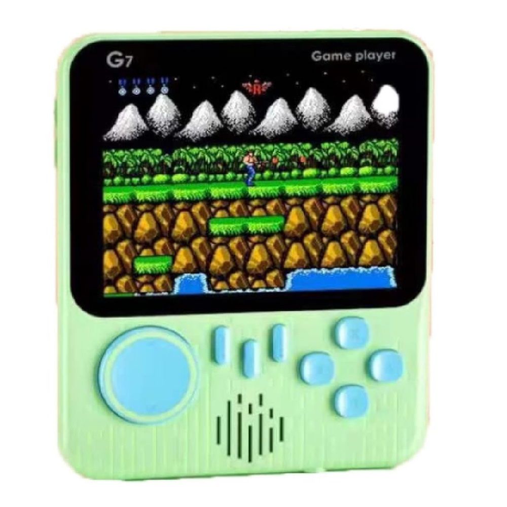 Consola Game Box G7 Ultra delgada 666 juegos clasicos 8 bit verde