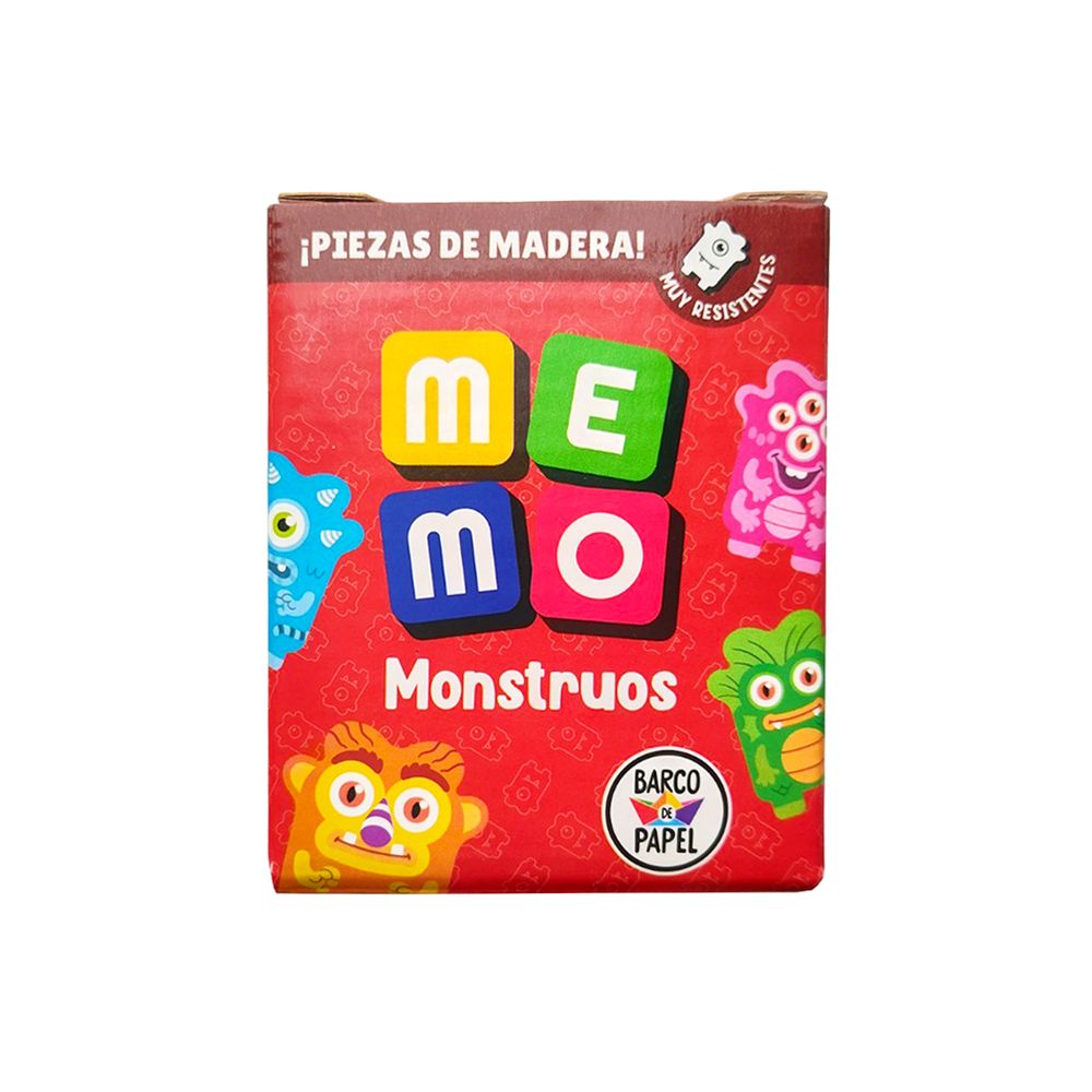 Juego De Memoria Para Niños Monstruos 20 Piezas De Madera