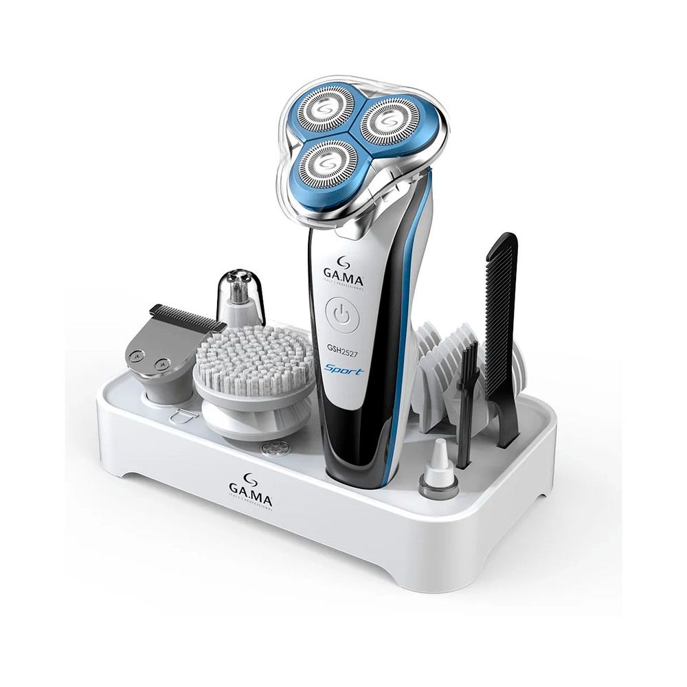 Afeitadora Gama Gsh2527 Sport Blanca Wet&dry 3 Cabezales 8 Accesorios ...