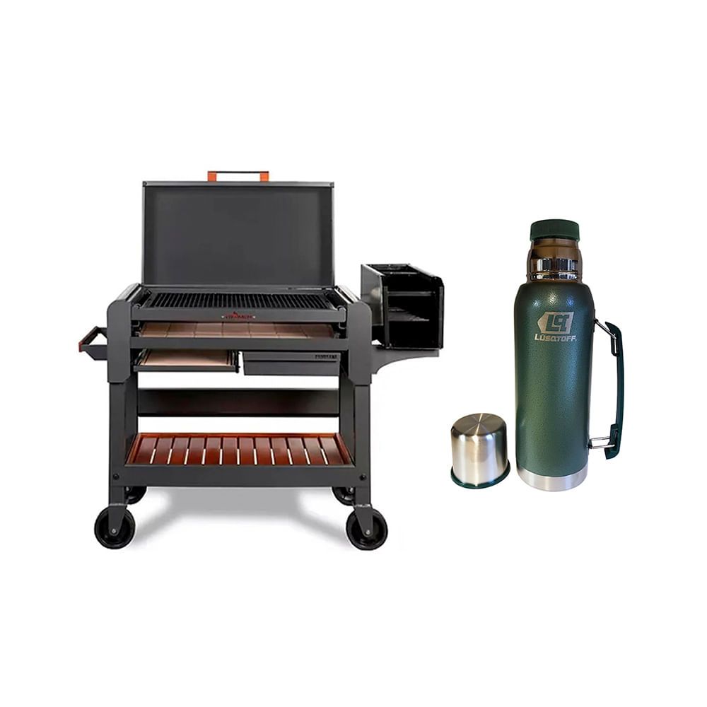 Combo Parrilla Pampeana Tromen A Leña + Termo Lusqtoff Tl1-9