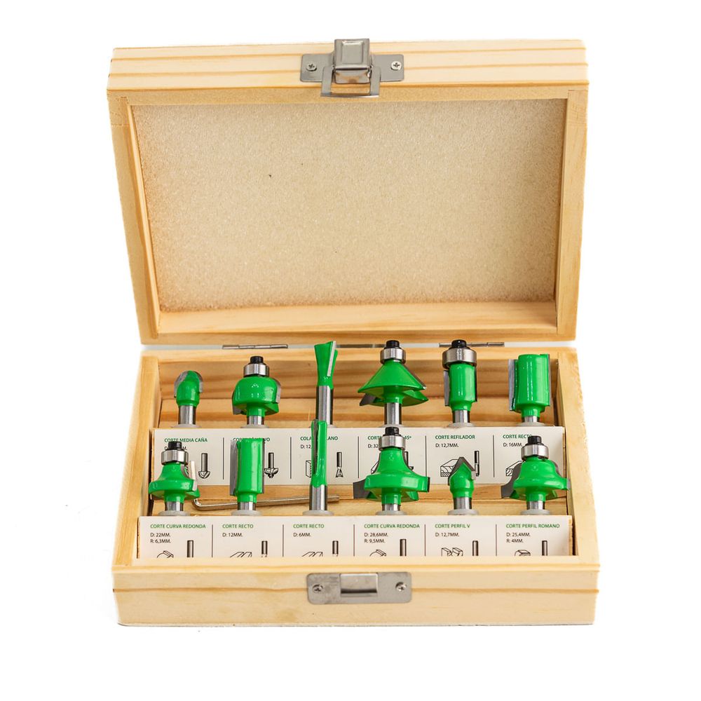 Kit Set De Fresas Para Fresadora 12 Piezas