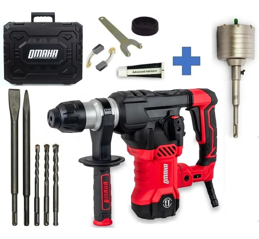 Rotomartillo Taladro Percutor de 32mm y potencia de 1500w incluye Mecha ...