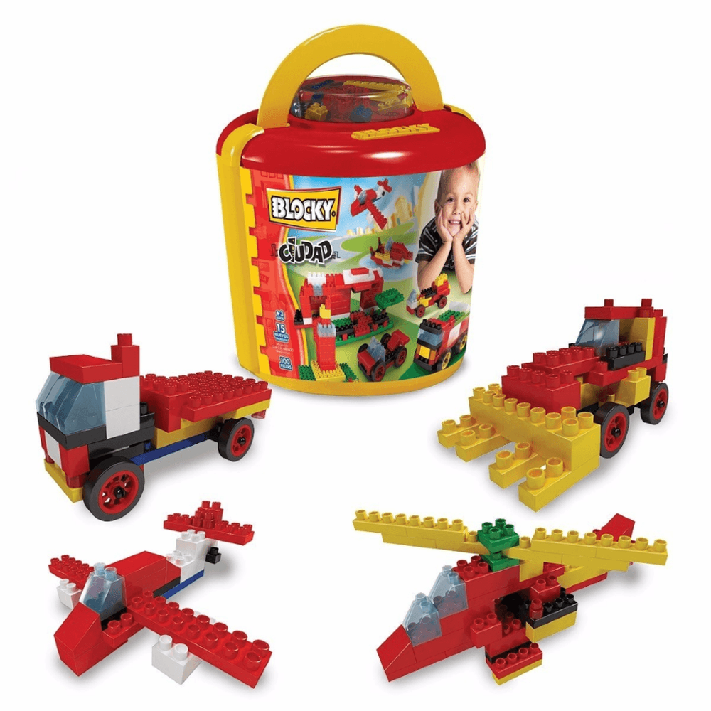 Balde Blocky Ciudad 100 Piezas 01-0628
