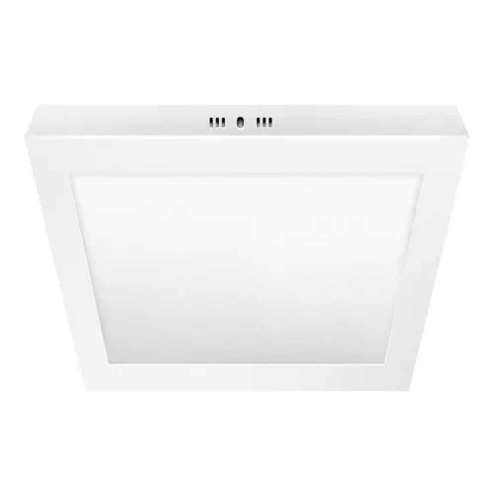 Plafon Led 40X40 36W Moderno Blanco Chato Calido 2880Lm