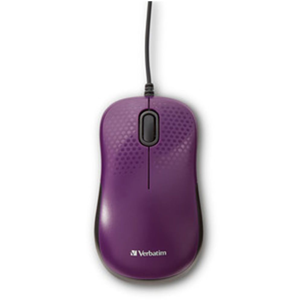 Mouse Verbatim Mouse optico silencioso con cable Violeta