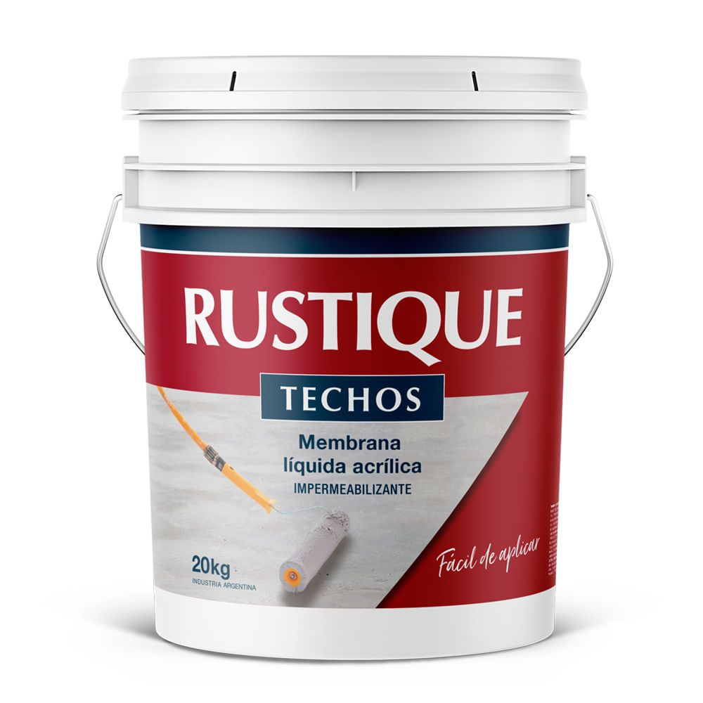 Rustique Membrana Liquida Techos Terrazas Sika 20 Kg Rojo Teja