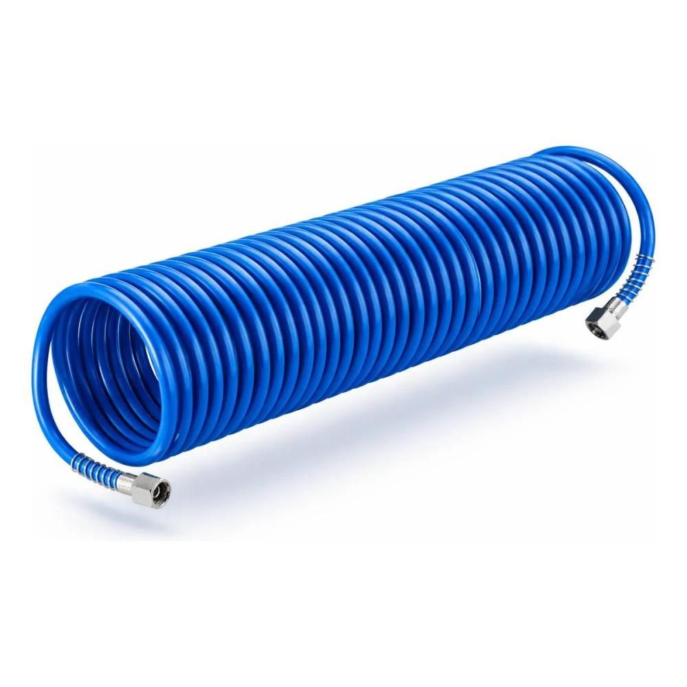 Manguera Espiral Aire Compresor 15m 5x8mm Alta Presion Azul