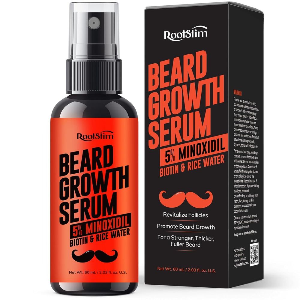 Sérum para el crecimiento de barba RootStim 5% minoxidil con biotina 60 ml