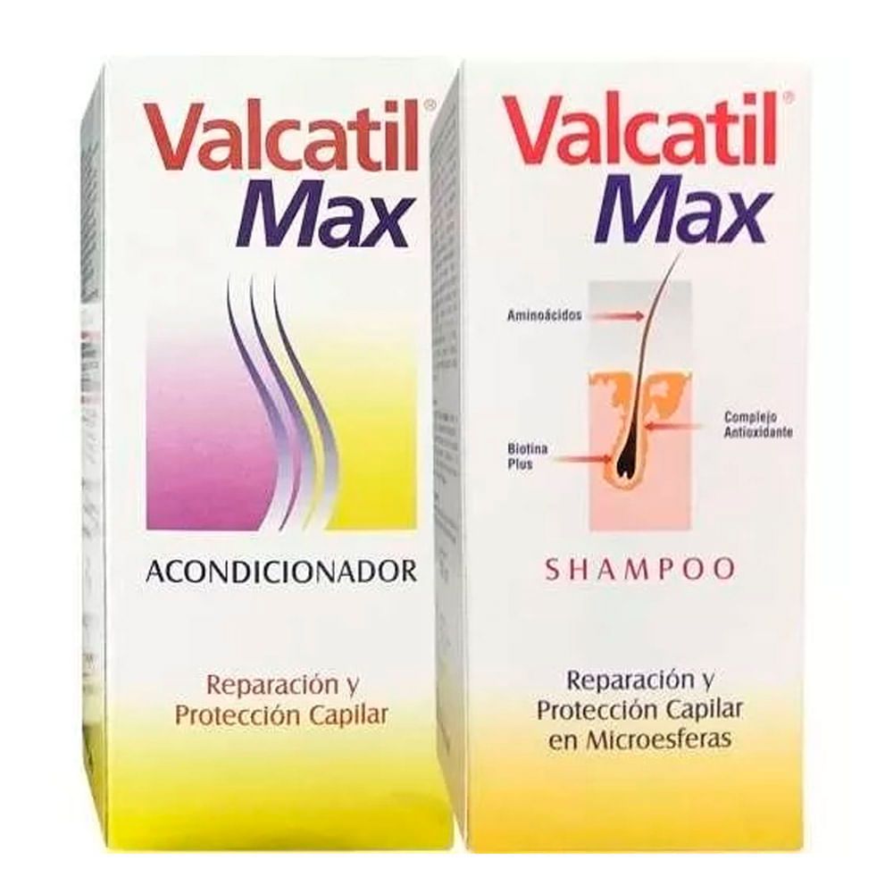 Combo Valcatil Max Shampoo Acondicionador Anticaida X300ml