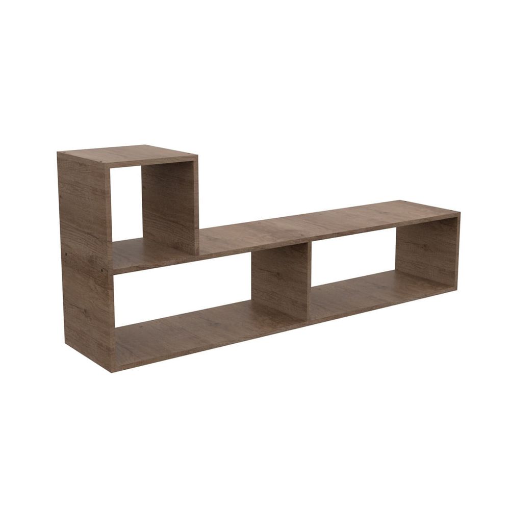 Mueble Rack Tv Led Mosconi Módulo L Combinable Living Nebraska Gris