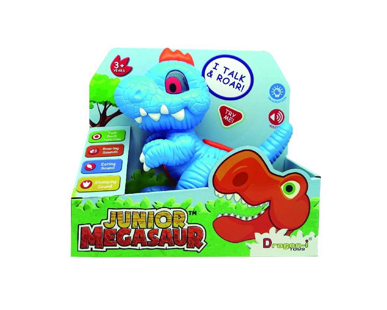 Junior Megasaur Dinosaurio Junior Rex Interactivo graba y repite la voz ...