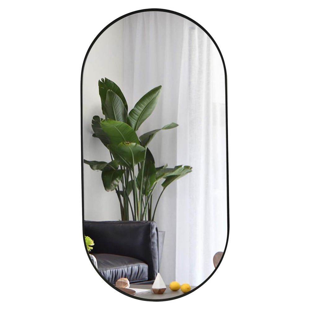 Espejo Doble Arco 40x90 cm Negro Topdeco