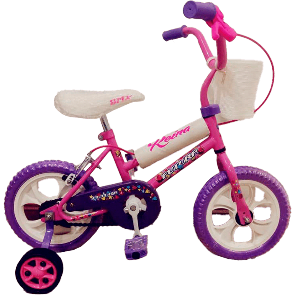 Bicicleta R12 Cross Infantil Nena Futura Color Rosa