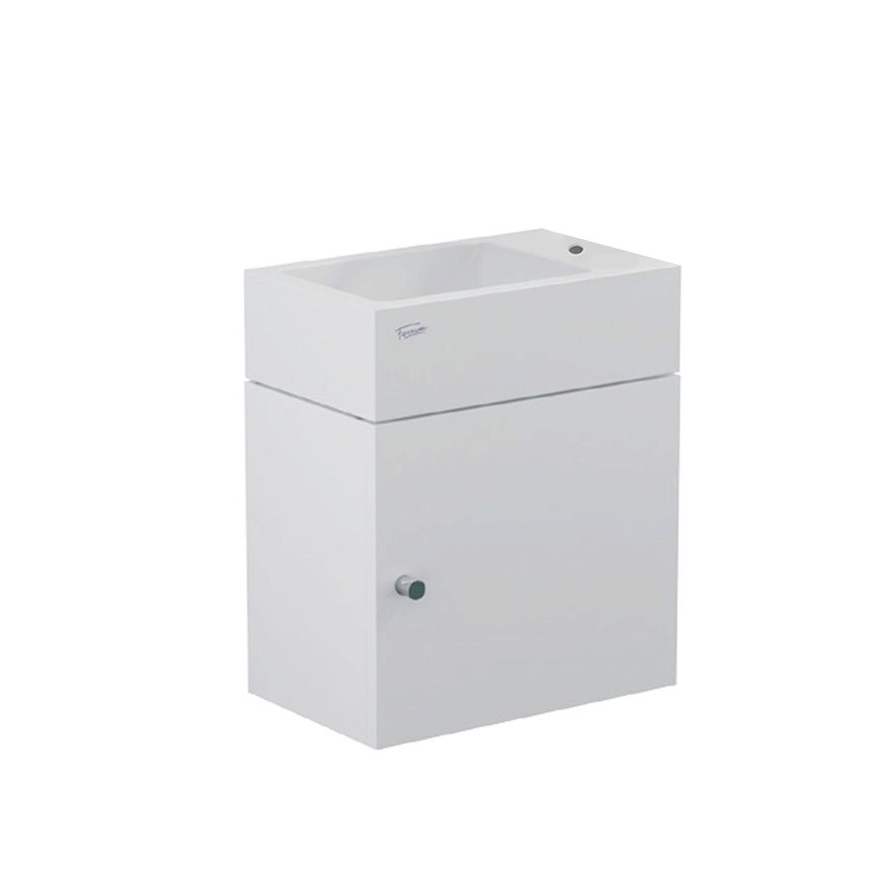 Vanitory Ferrum Toilette YL15A-BB de colgar blanco + Bacha