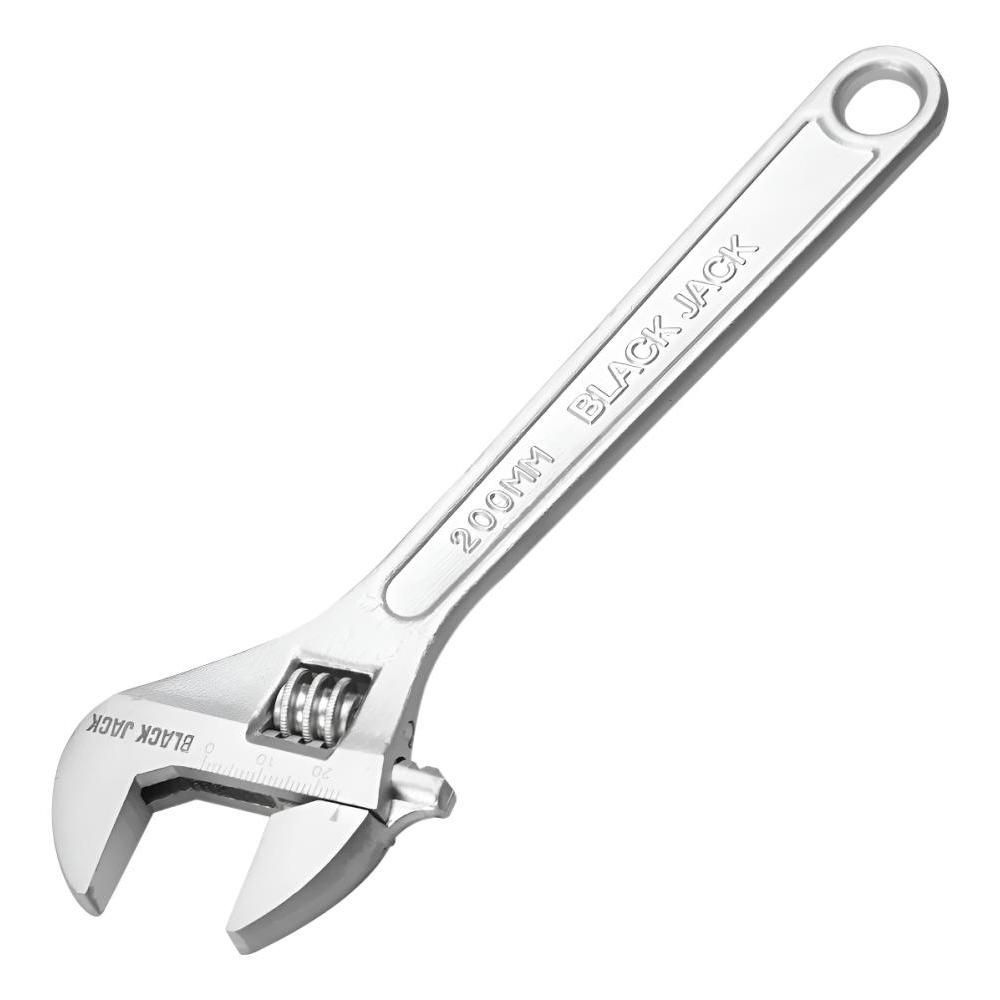 Llave Francesa Inglesa Ajustable 8 Pulgadas 200mm Black Jack Gris