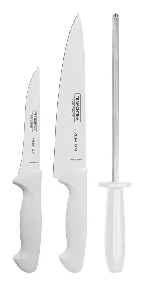Set 2 Cuchillos + Chaira Tramontina Premium 24499/812