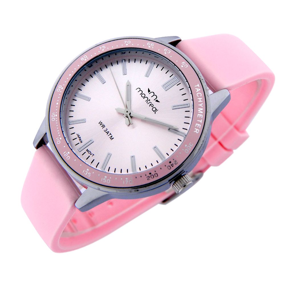 Reloj rosa Montreal silicona