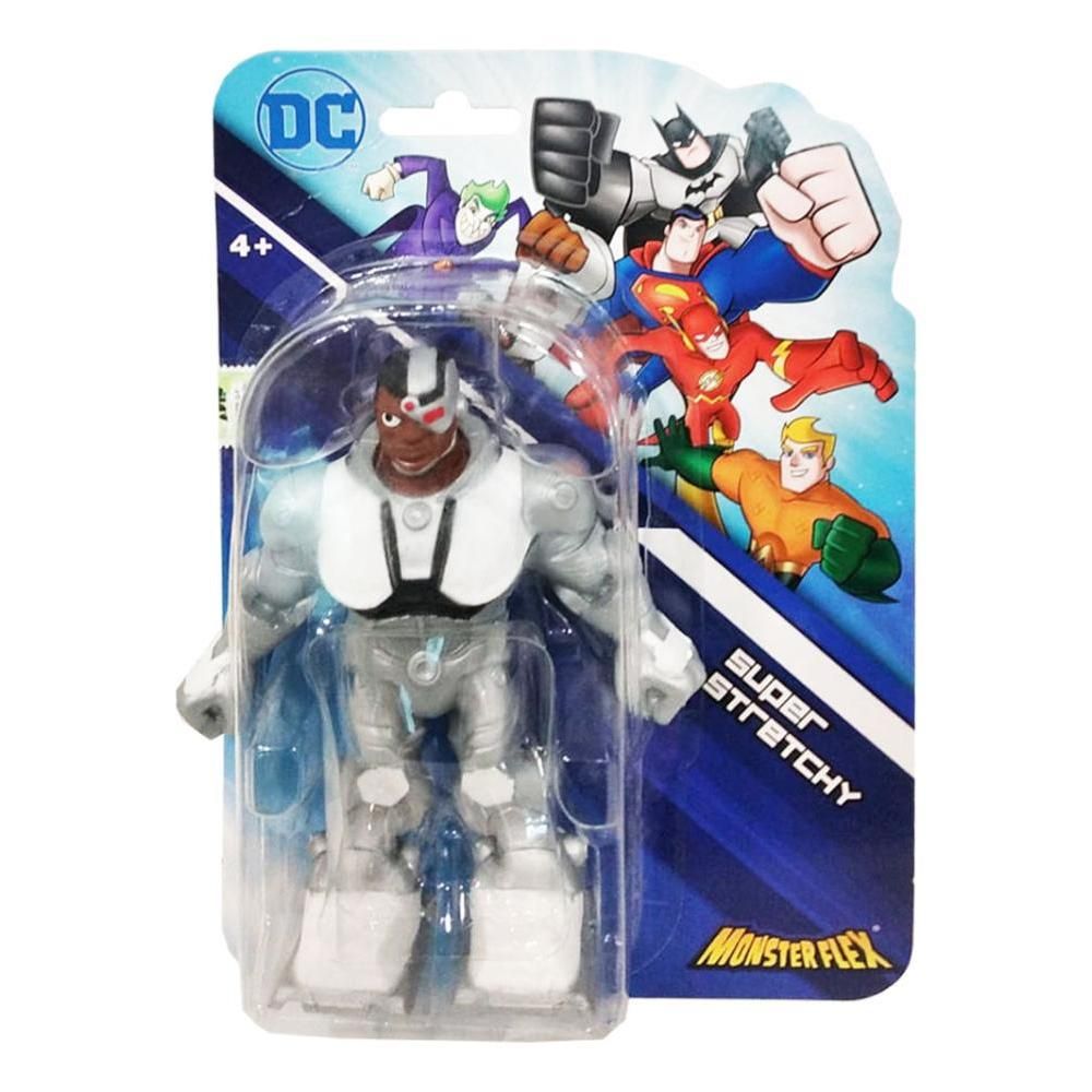Figuras Monster Flex Dc Extensible Super Stretchy 14 Cm Color Cyborg