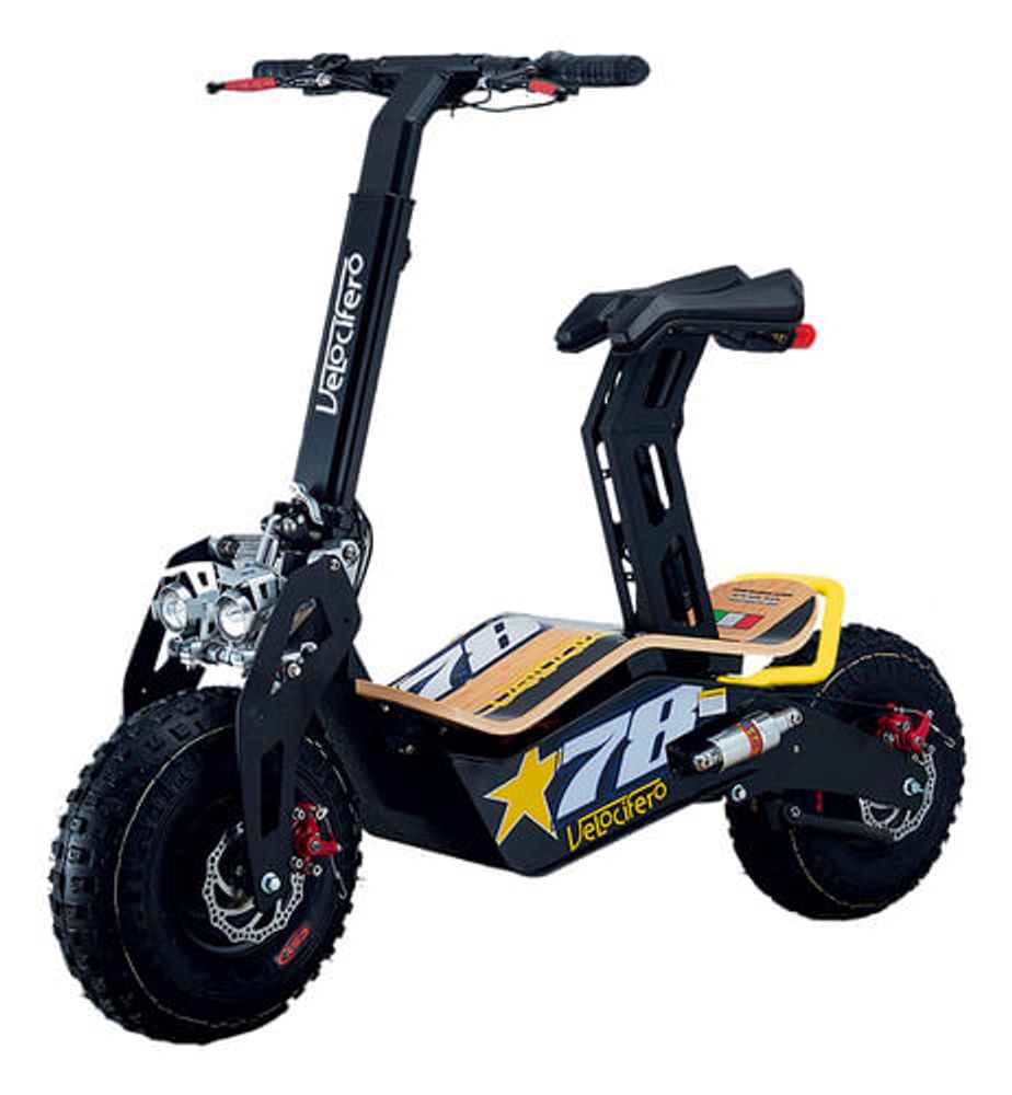 Monopatín Eléctrico Velocifero Mad 1000 40km Amarillo