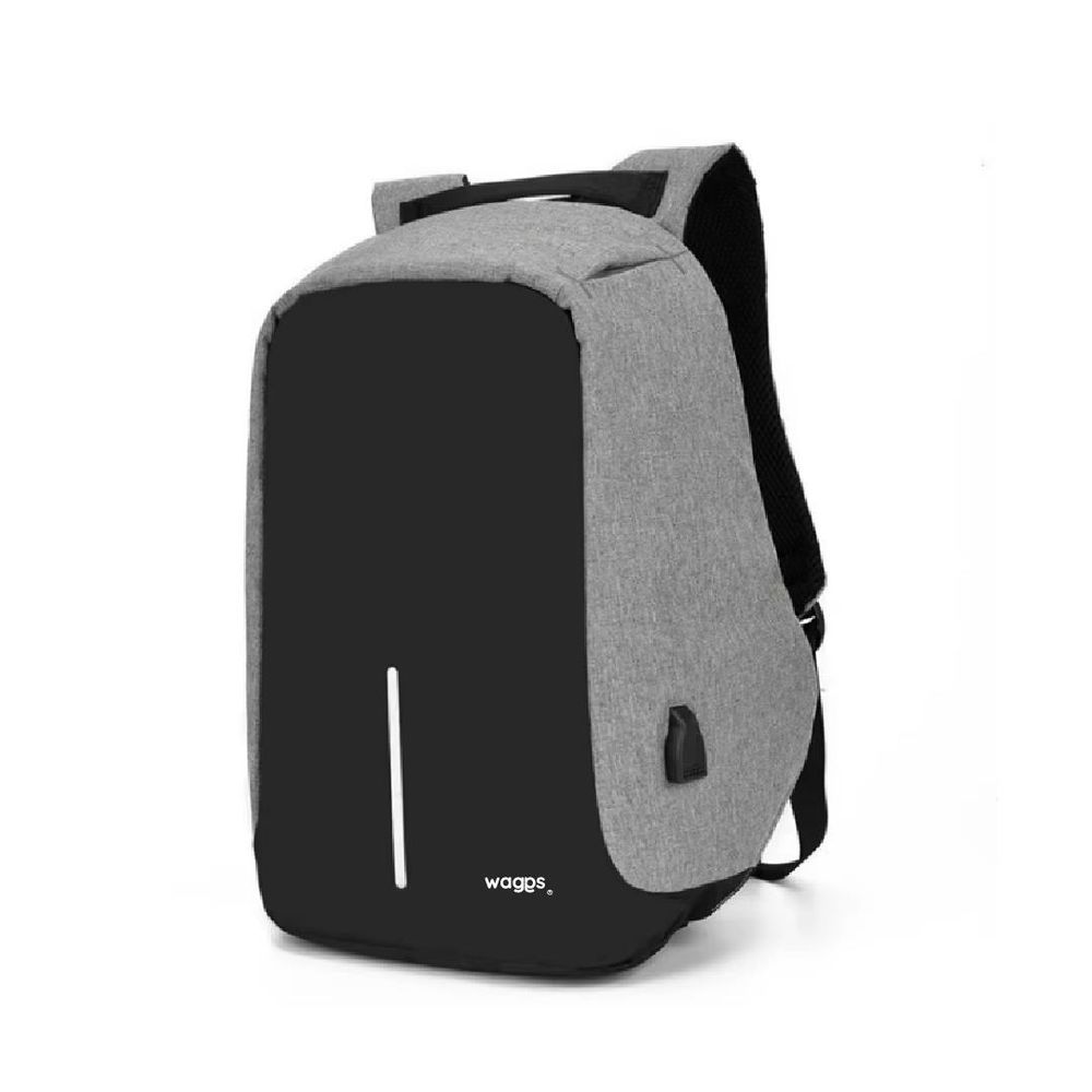 Mochila Urbana Antirrobo Porta Notebook 30 Litros con Cable USB Gris ...