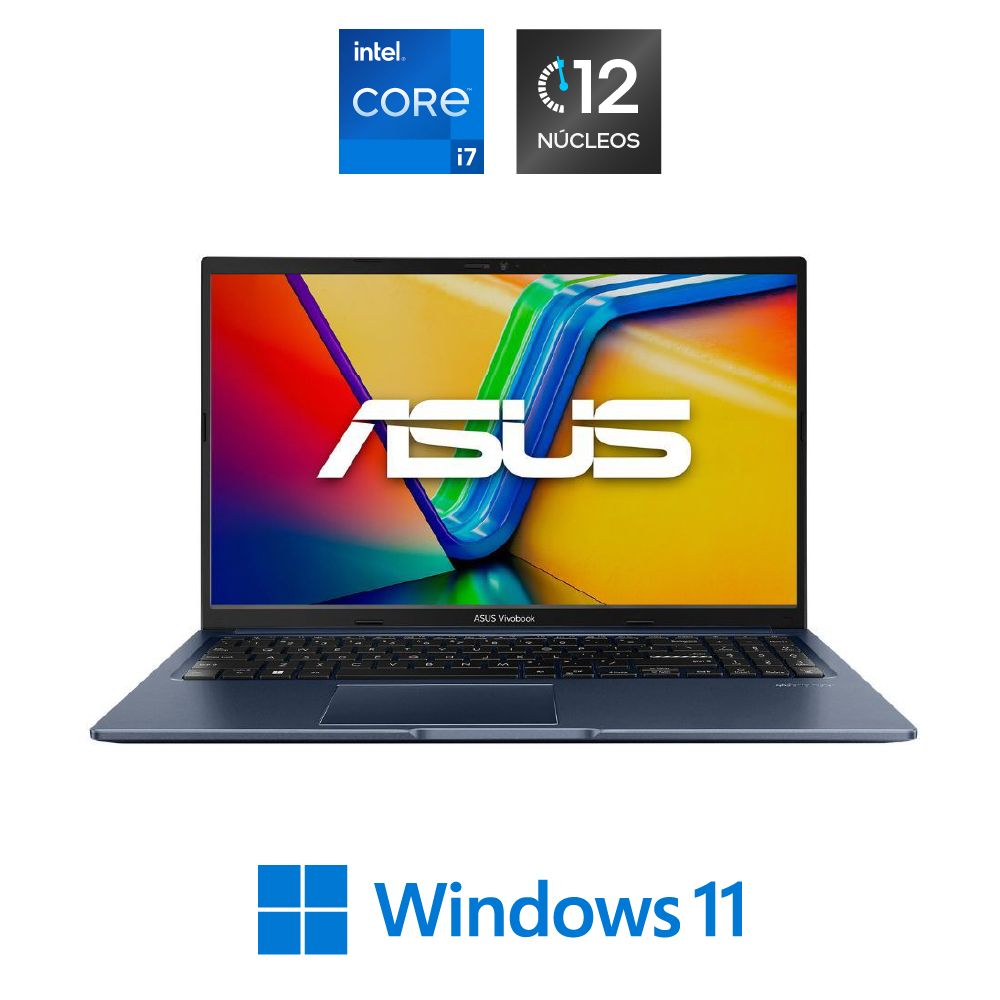 Notebook ASUS Vivobook 15" Intel Core i7 12 Núcleos 8GB 512GB Win11 X1502ZA-EJ192W