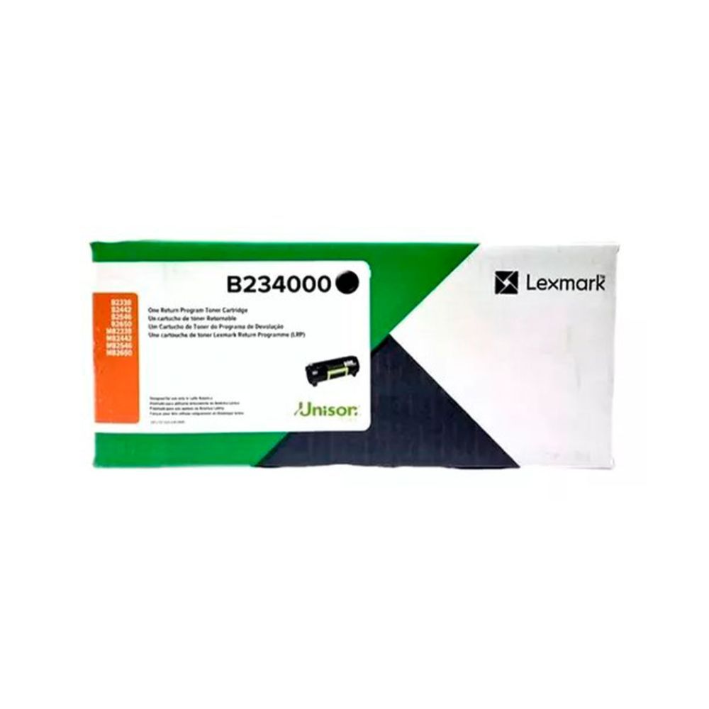 Toner Lexmark B234000 Color Negro
