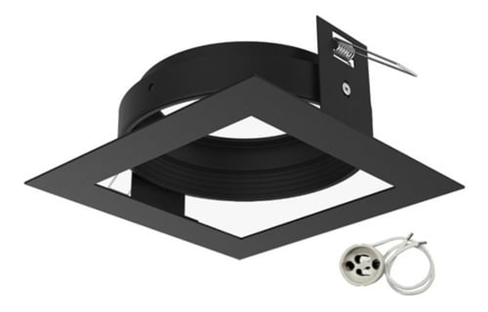 Spot Embutir 1 Luz Ecobox Negro Apto Led Ar111 Deco