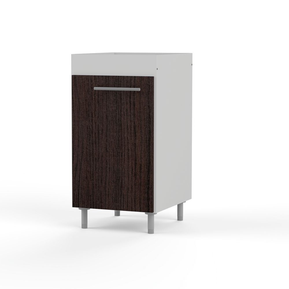 Bajo Mesada Cocina Línea Eco 40cm Orlandi - Color Blanco-Wengue
