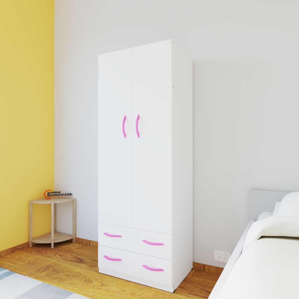 Ropero Placard 180x60cm Juvenil - 2 Puertas y 2 Cajones - Muebles ...