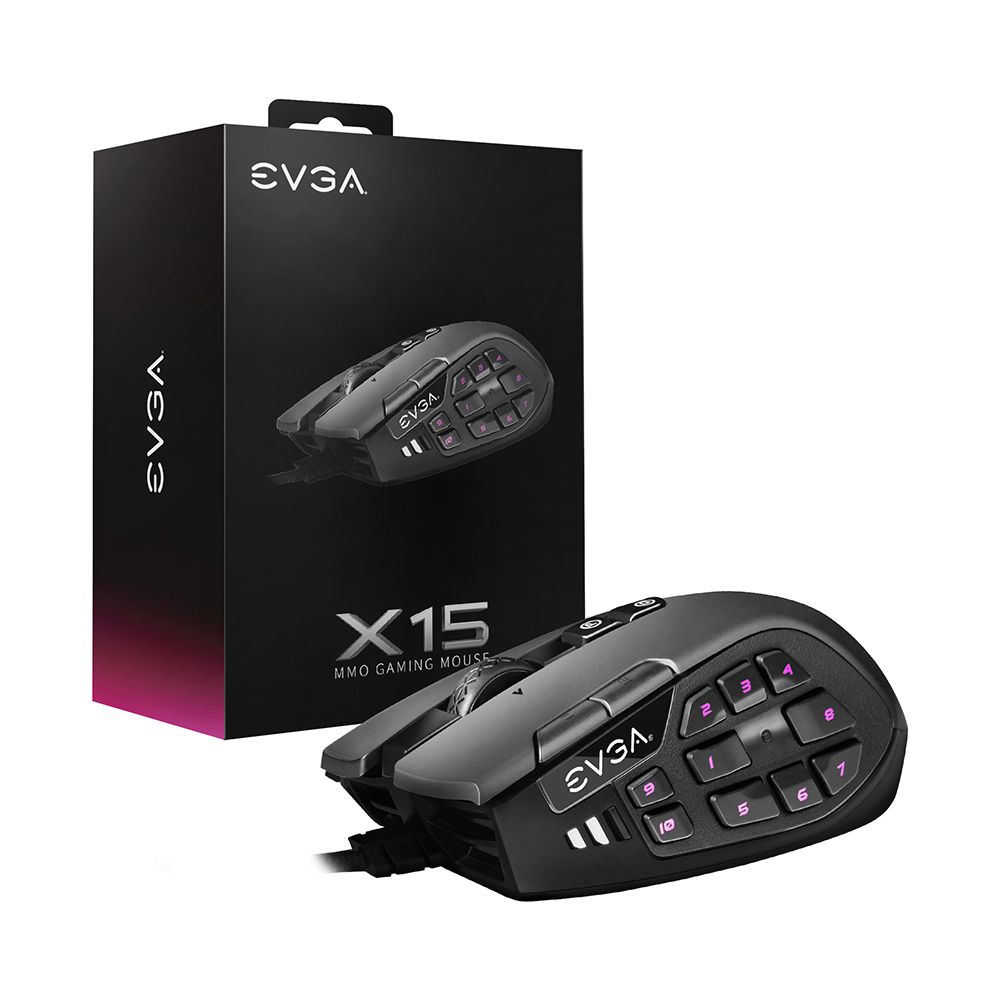 Mouse Evga Gamer X15 8K Negro