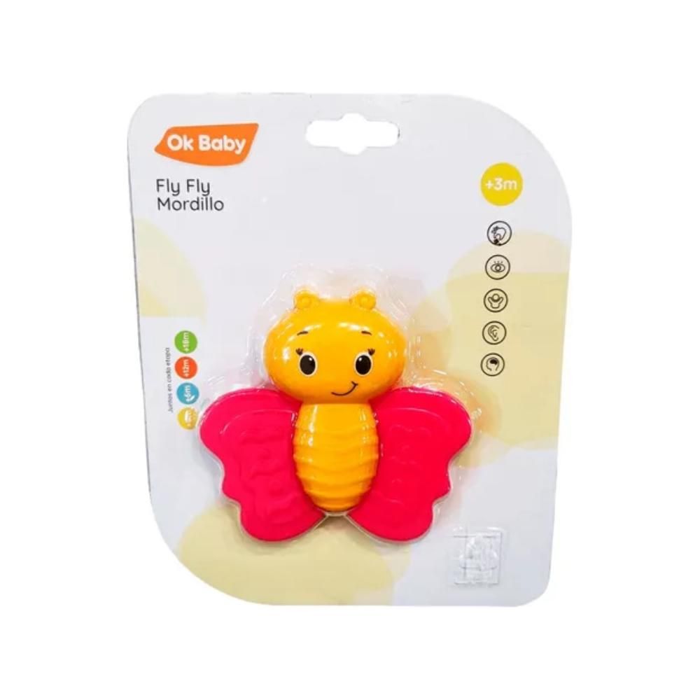 Mordillo Mariposa Ok Baby Amarillo, Fucsia