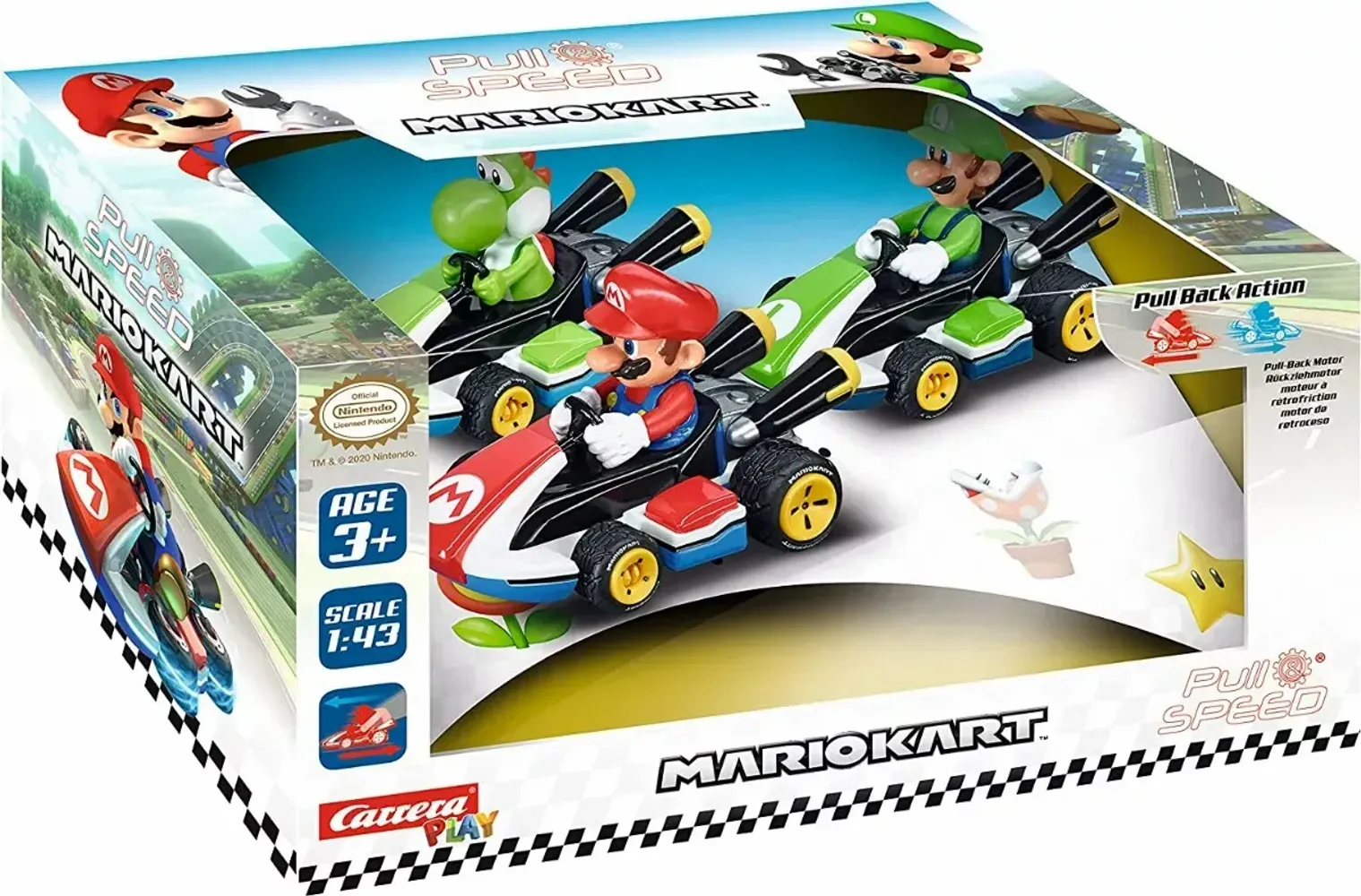 Autos Mario Kart Pack Por 3 Carrera Go 15813010