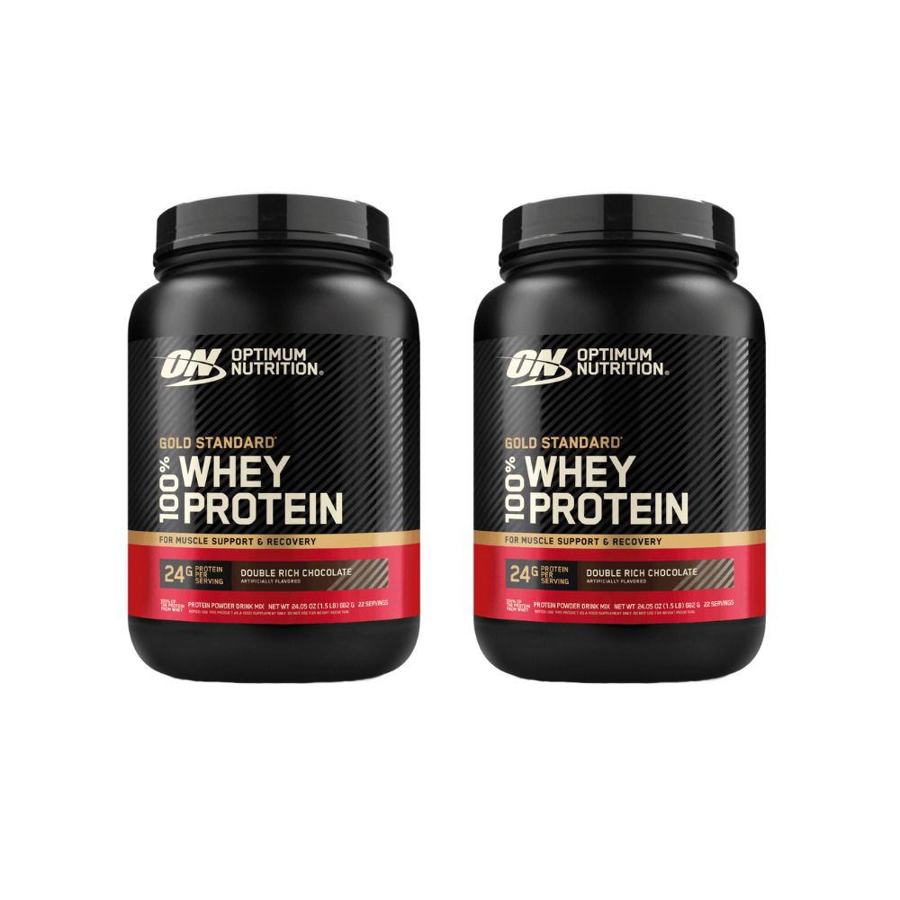 Combo x2 ON Gold Standard 100% Whey Protein 1.5 lbs - Double Rich Chocolate