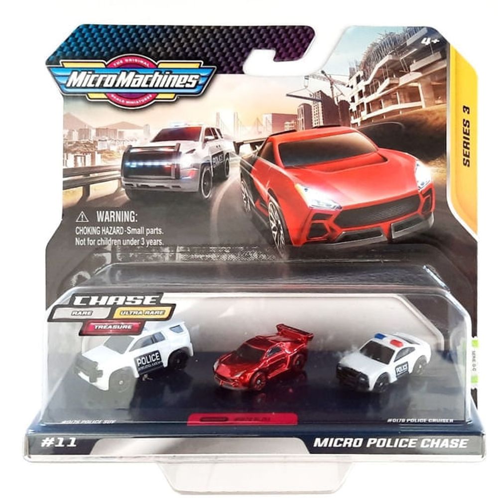 Vehiculo Mini Micro Machines Surtido Pack x 3 Micropolice