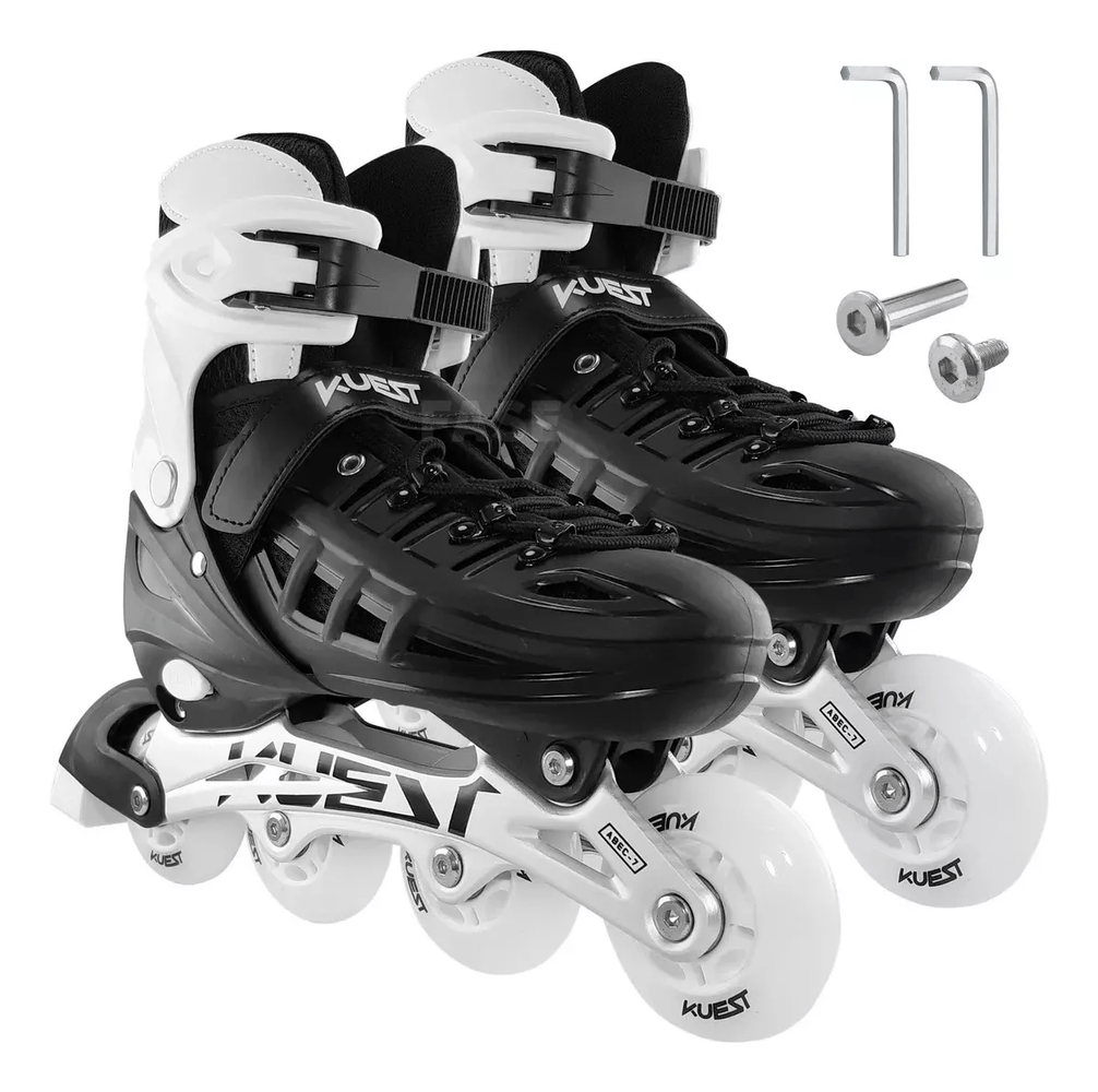 Rollers Aluminio Reforzados Talle S 31 A 34 Ruedas 64mm negro