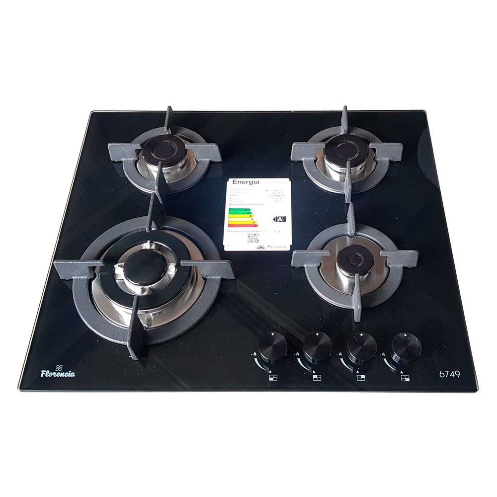 Anafe a Gas de Vidrio Templado 60cm Florencia 6749