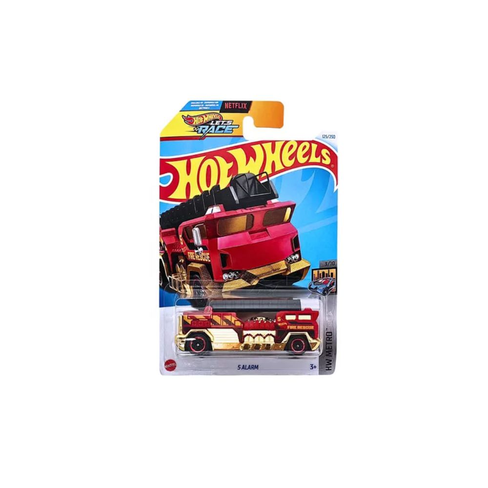 Hot Wheels de Colección Mattel C4982 - 7 5 Alarm Rojo y Dorado