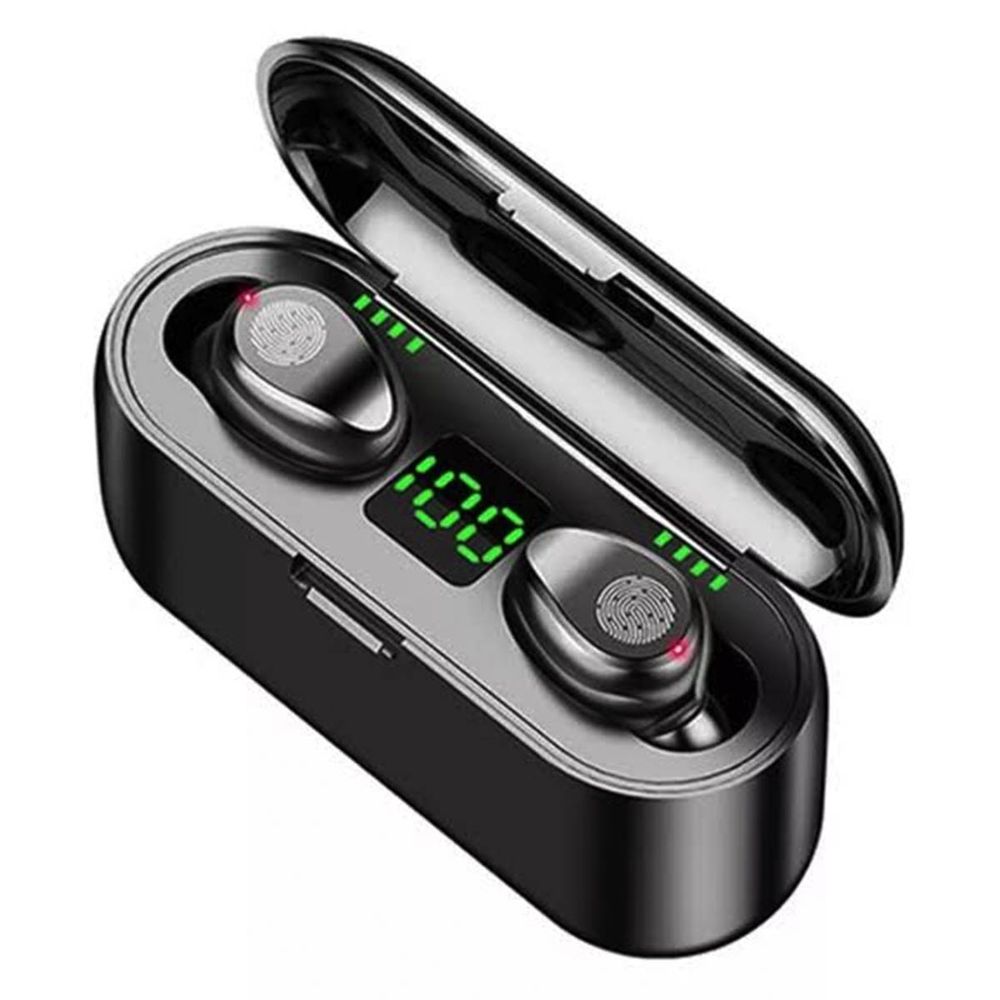Auriculares Inalámbrico Bluetooth 5.0 F9 Tws Power Bank 2000 + Cargador Portatl