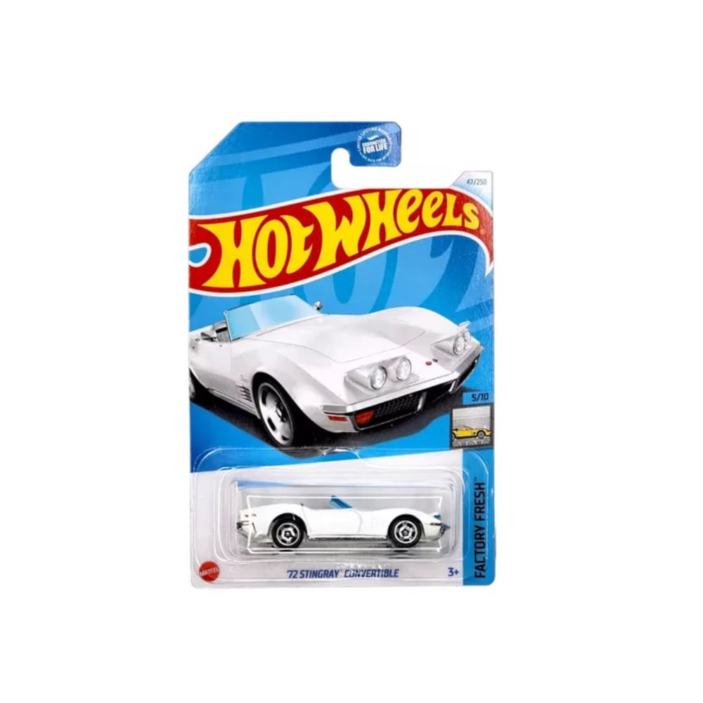 Hot Wheels De Colección Mattel C4982 - 10 ´72 Stingray Convertible Blanco