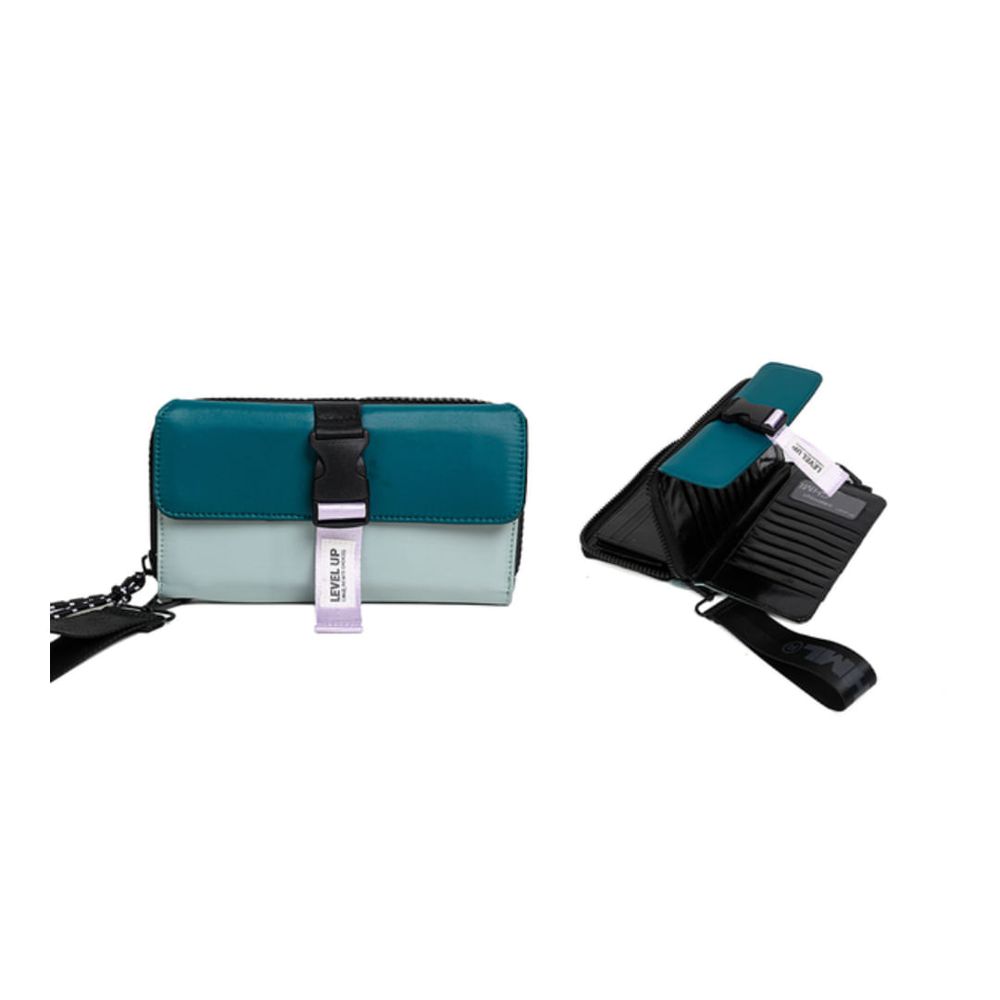 Billetera Color Block Larga - Chimola B209 Green