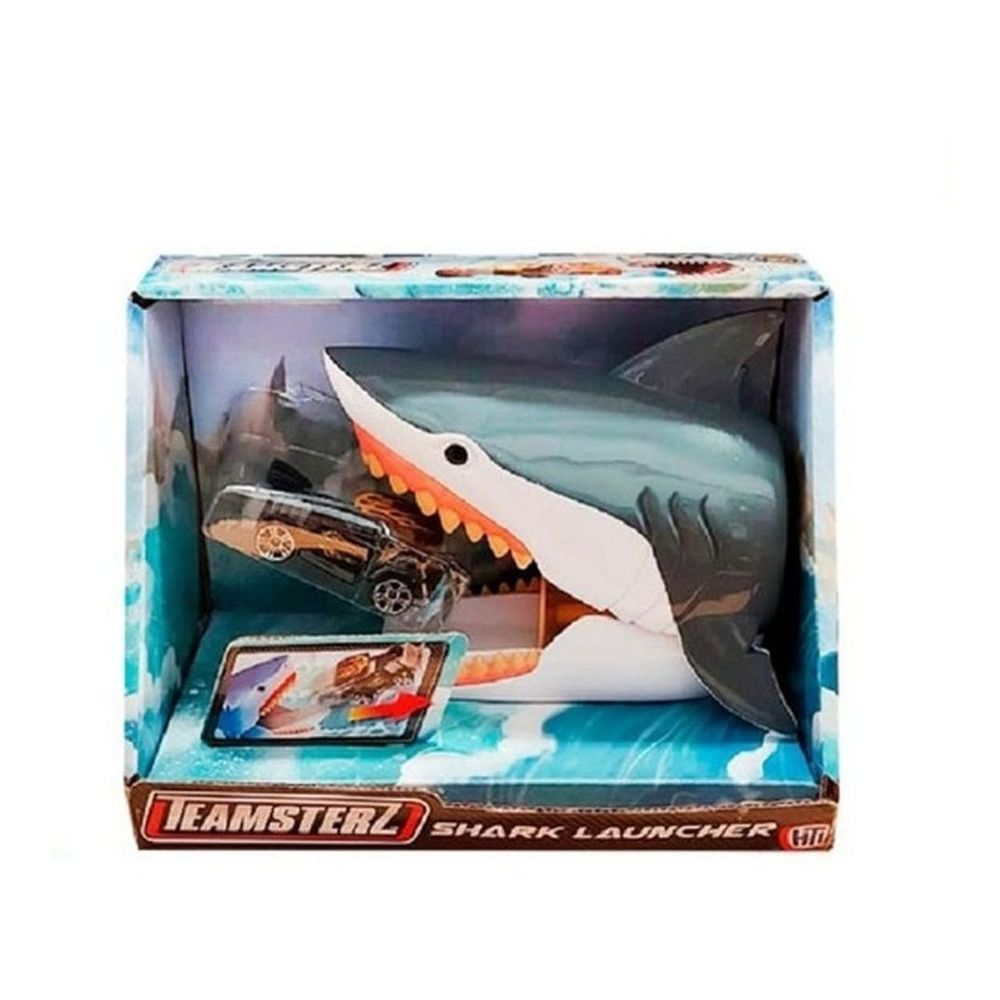 Shark Launcher Vehiculo Con Lanzador Teamsterz Pista