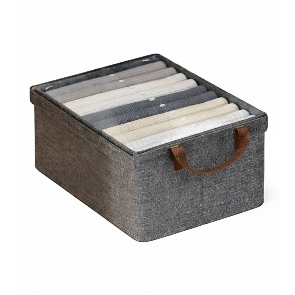 Organizador multiusos de tela con tapa transparente