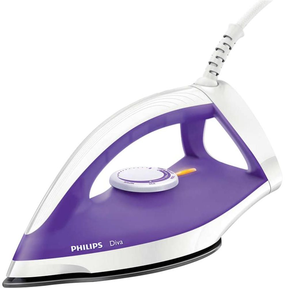 Plancha Seca Philips Diva Gc122/30 Diva 1200w Base Aluminio