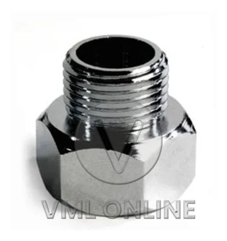 Rosca Tuerca Reduccion De 3/4 Hemb X 1/2 Mcho Bronce Cromado