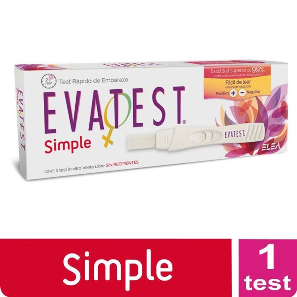 Evatest Simple Test Rápido De Embarazo 2 minutos