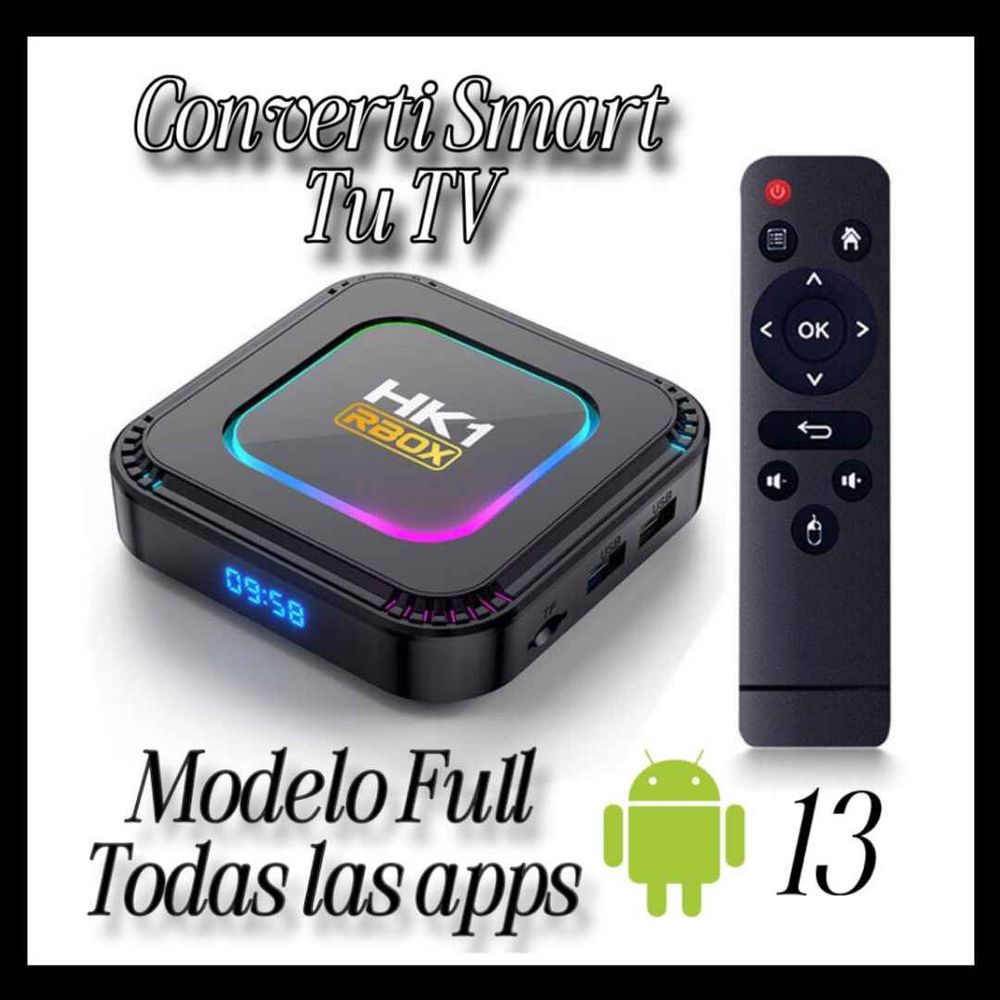 SMART TV BOX 8k bluetooth CONVERTI TU TV EN SMART Android 13 -1 año ...