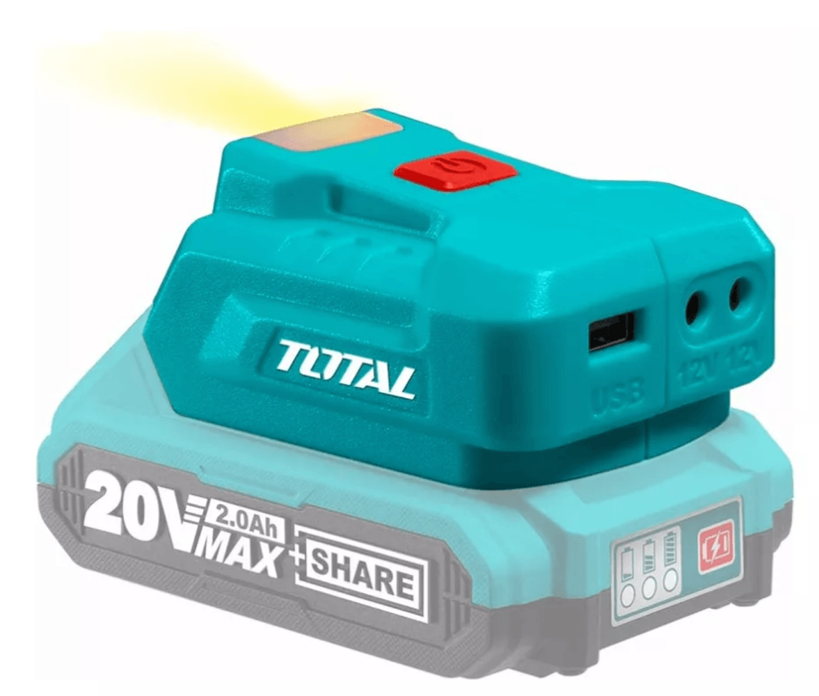 Total Usb Convierte La Bateria De Taladro En Powerbank 20v Tucli2022