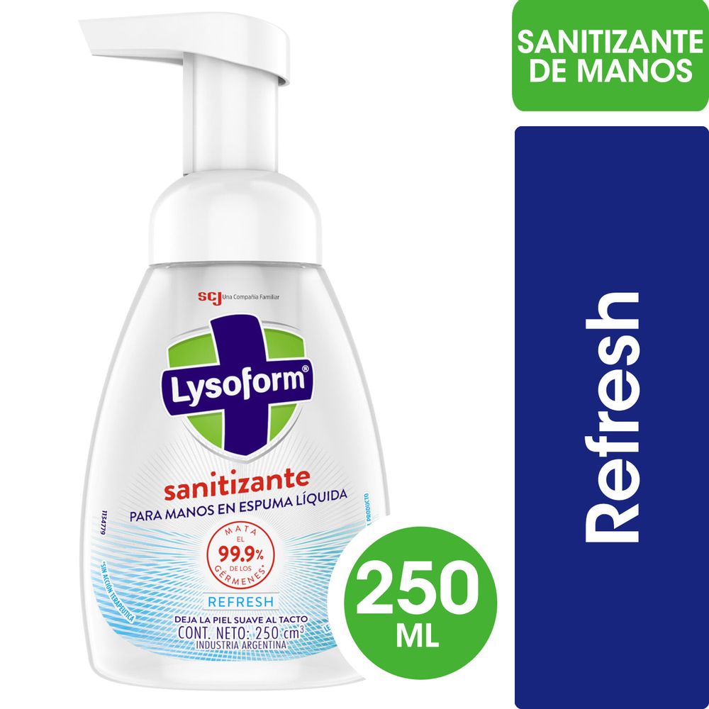 Sanitizante para Manos Lysoform Refresh 250ml